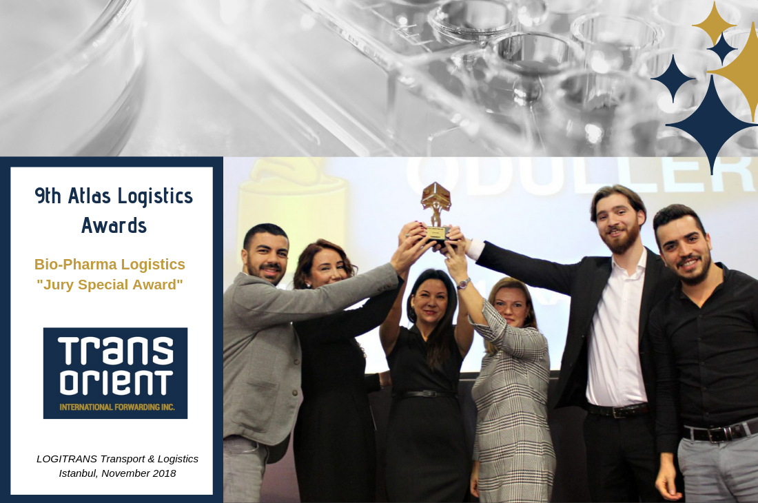 TRANSORIENT (Türkiye) received “Jury Special Award for Bio-Pharma Project” during Logitrans ...